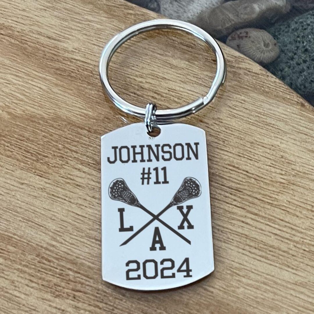 Personalized Lacrosse Player Key Chain, Senior Night Idea, End of the ...