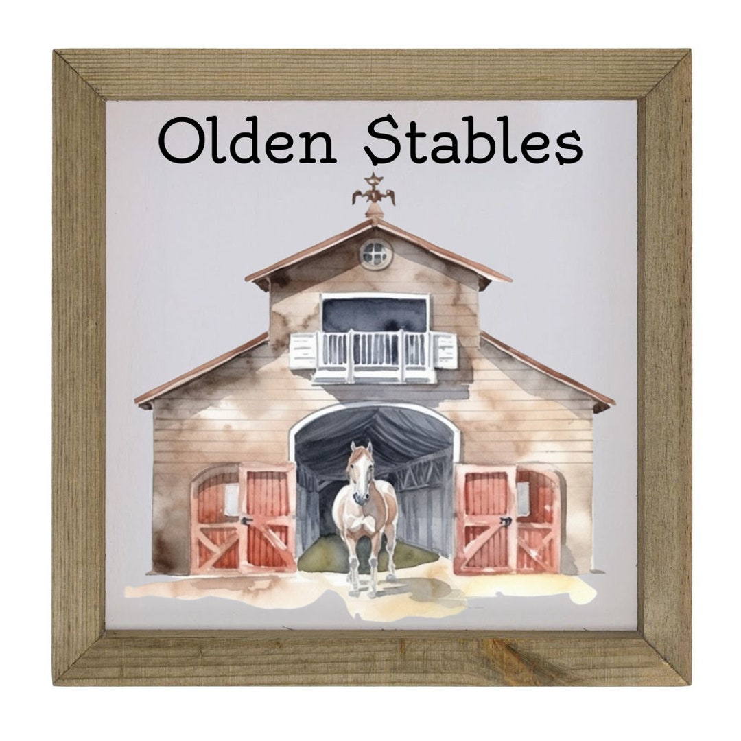 Personalized Horse Stables Farmhouse Wall Sign or Tray Sitter Multiple ...