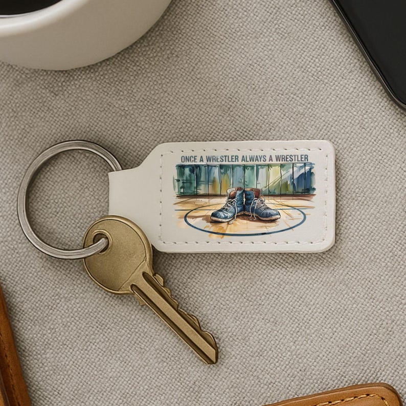 Personalized Wrestling Keychain, Once a Wrestler Always a Wrestler, End ...