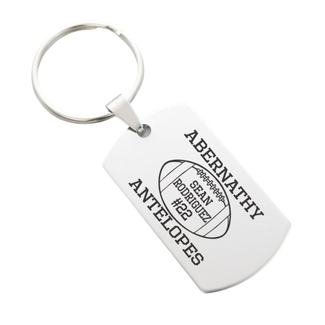 Football With Name and Number Team Player Personalized Dog Tag - Etsy