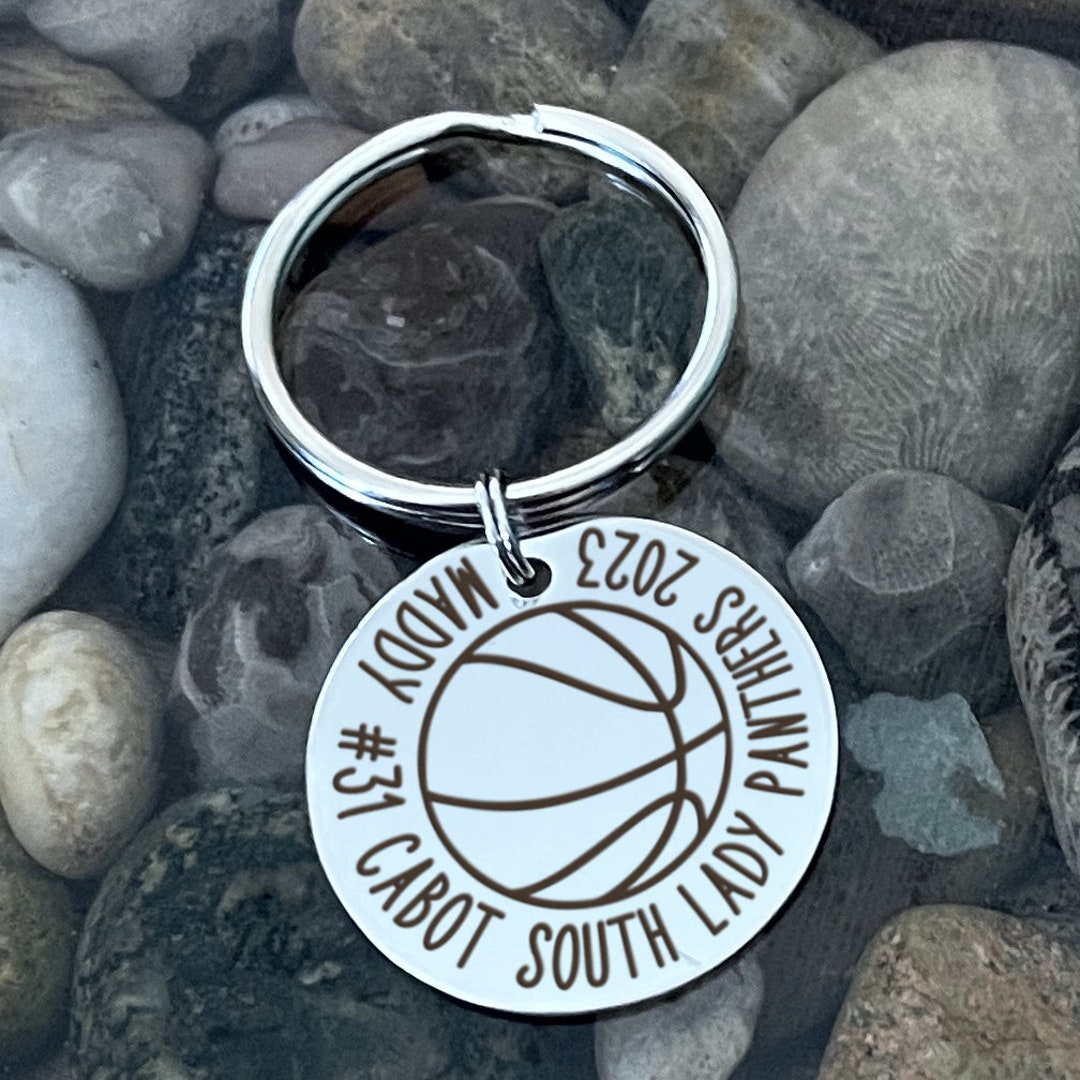 Personalized Basketball Keychain, End of the Season Senior Night Gift ...