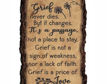 Grief Never Ends but It Changes. Memorial Gift. Sympathy Gift ...