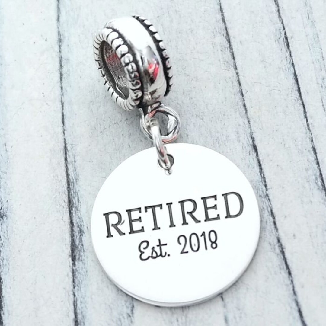 Retired Retirement Theme Personalized Custom Engraved Sterling Silver ...