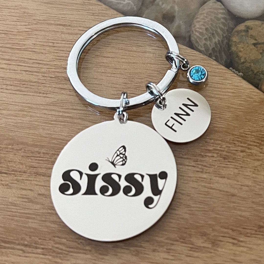 Personalized Sissy Key Chain Sister Favorite Sweet Butterfly Funny ...
