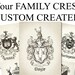 Custom Family Crest, Wedding Crest, Surname, Coat of Arms BIG CREST ...