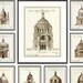 9 Set Architecture Prints. Gallery Prints, Ancient Architecture, Wall ...