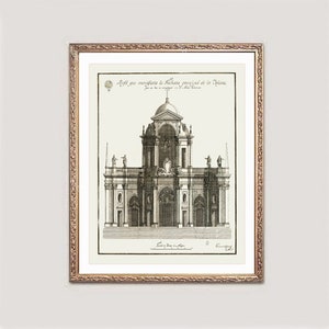 4 Set Architectural Art Prints, Architecture Drawing, Roman ...
