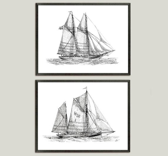 Sloop Sailboat Drawing