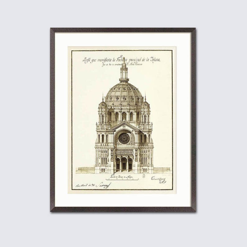Classic Architecture Prints 6 Set, Earth Tone Decor, Vintage ...