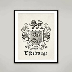 CUSTOM Family Crest-wedding Crest-surname Coat of Arms BIG CREST Home ...