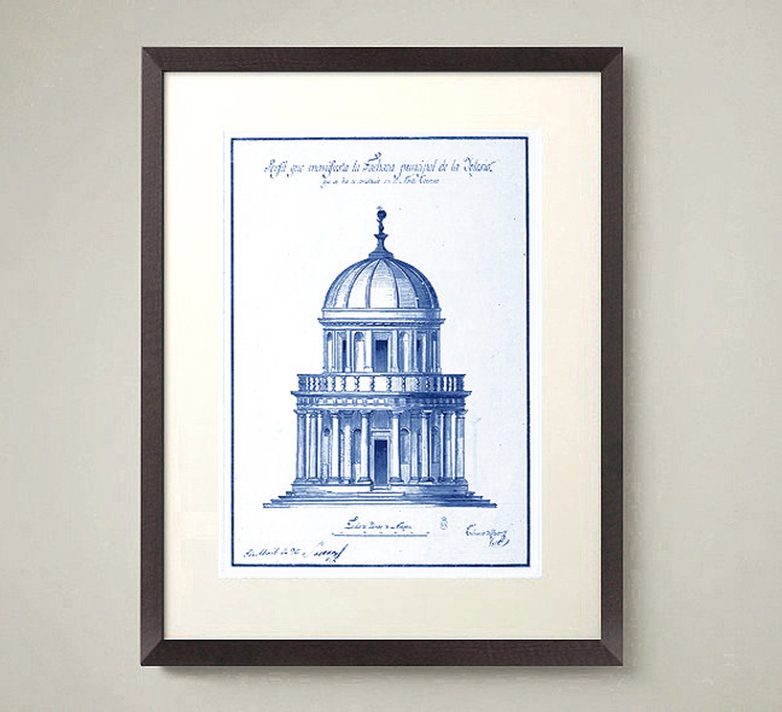 Architecture Prints in Blue, Classic Architecture Art, All 6 PRINTS for ...