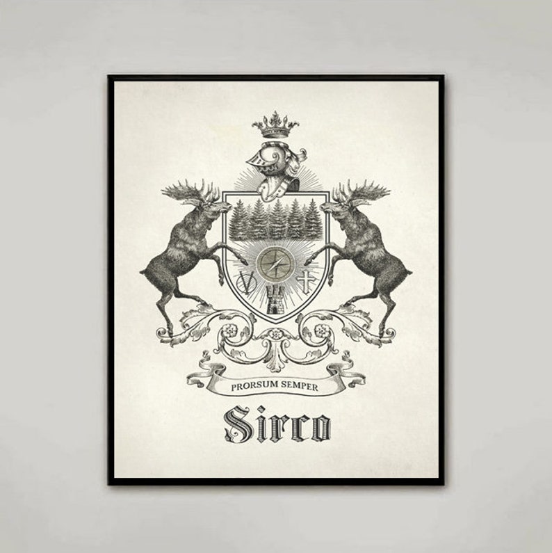 CUSTOM Family Crest-wedding Crest-surname Coat of Arms BIG - Etsy