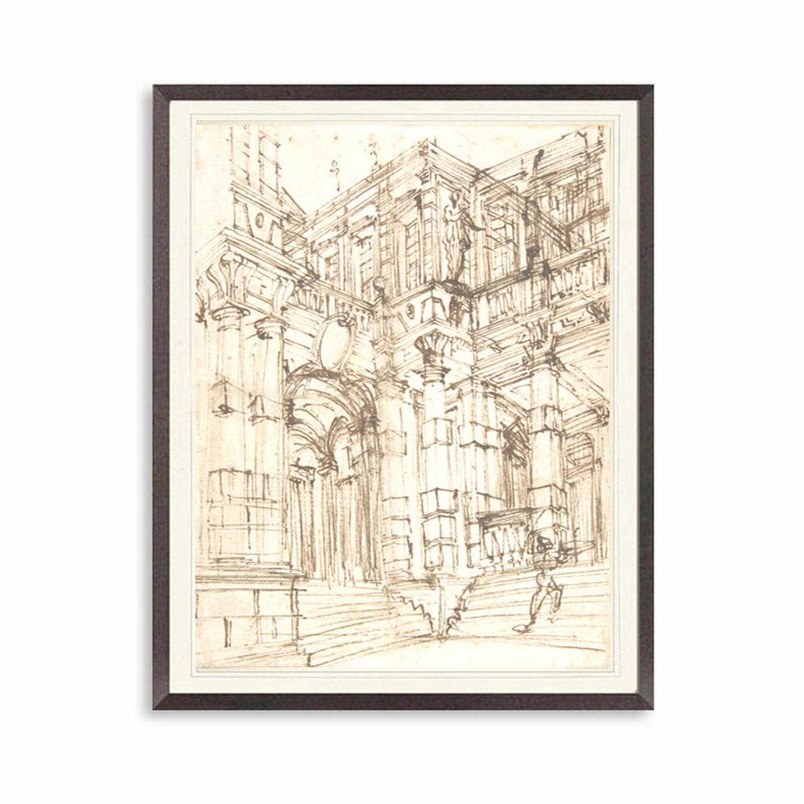 3 Set Vintage Drawing art prints. 1700's Architectural | Etsy