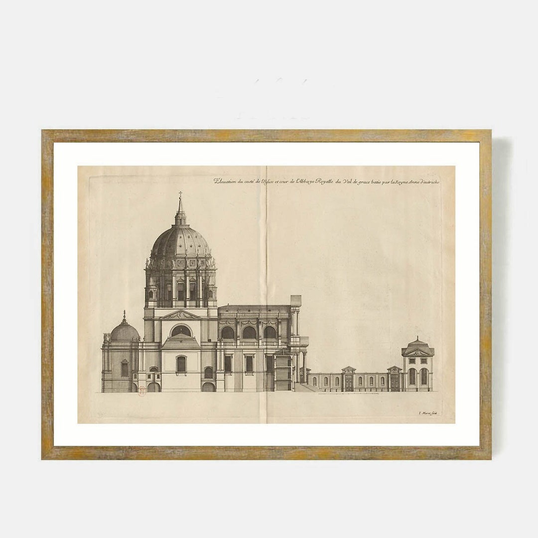 Architecture Print, Architectural Drawing Print, Classic Home Decor ...