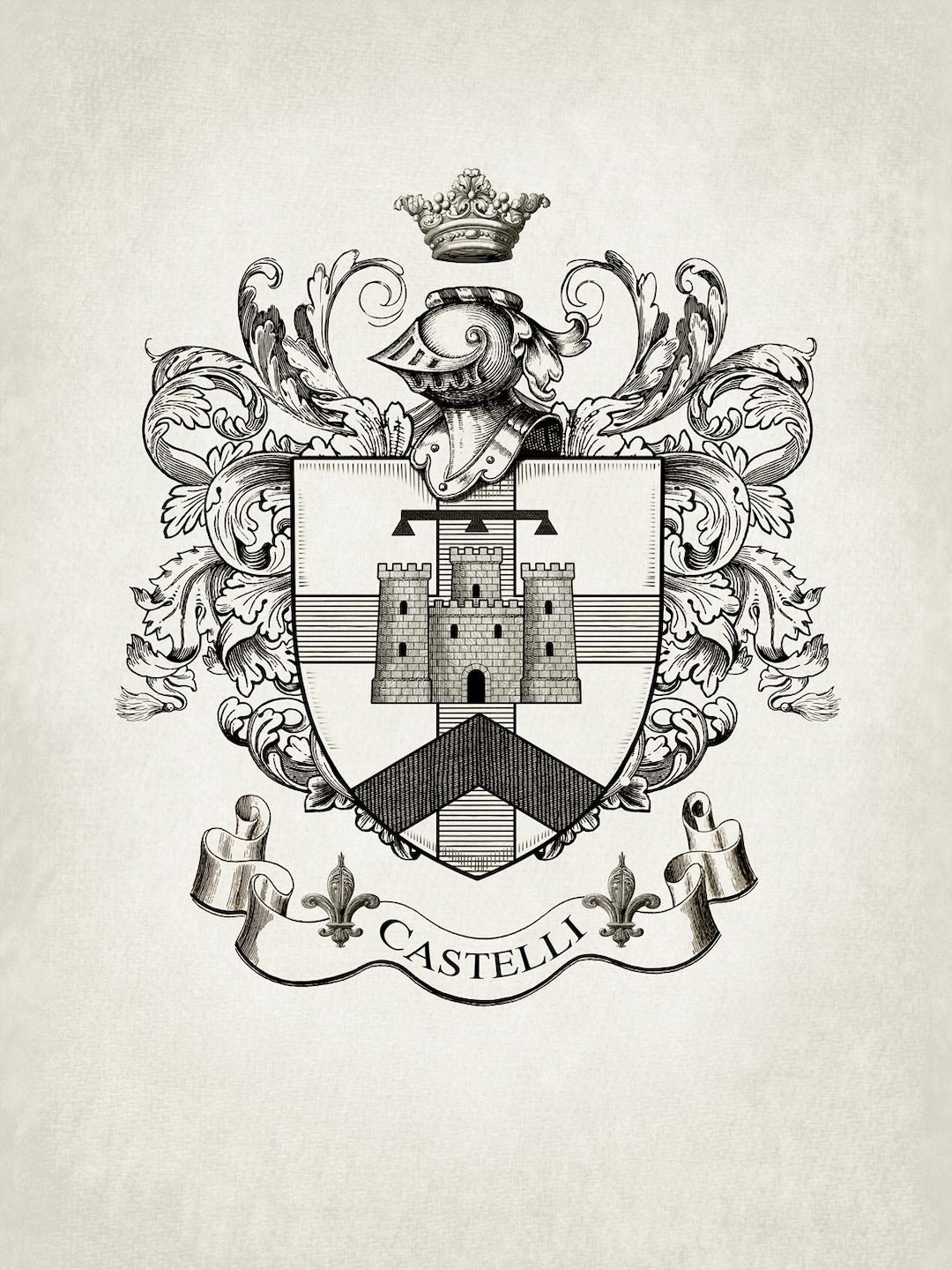 CUSTOM Family Crest/wedding Crest/ Birthday Coat of Arms/ BIG CREST ...
