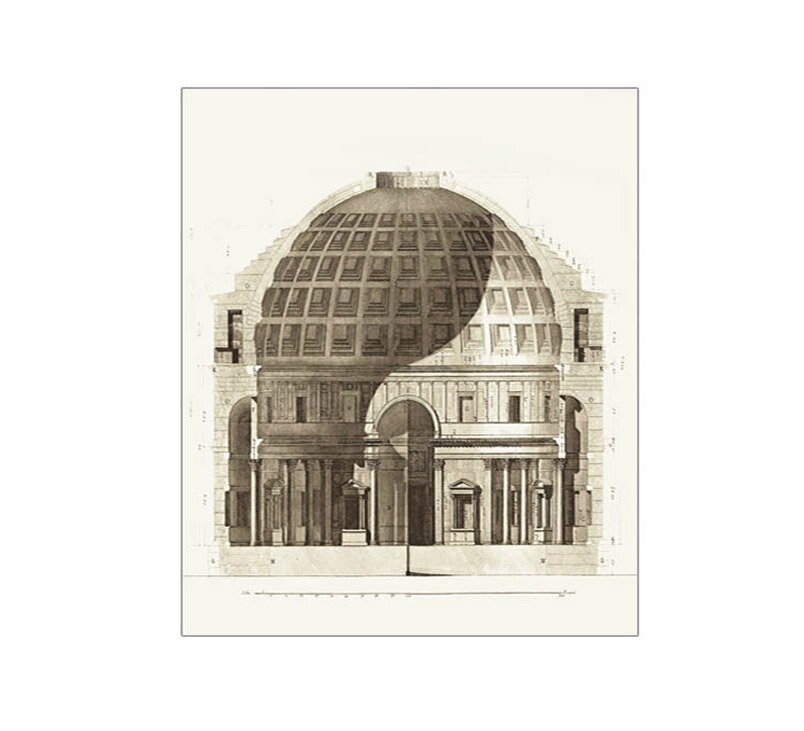 Architecture Print 4 Set. Architectural Drawings. European ...