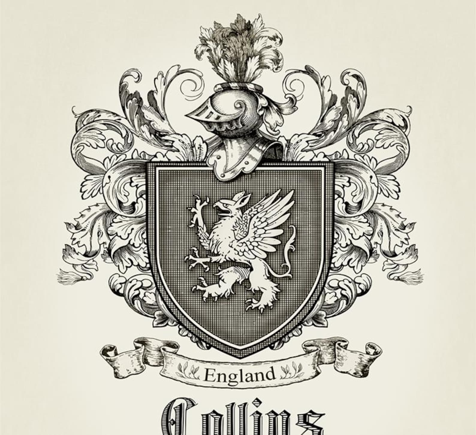 Your Very Own Family Crest Heraldic Coat of Arms Wall Hanging Family ...