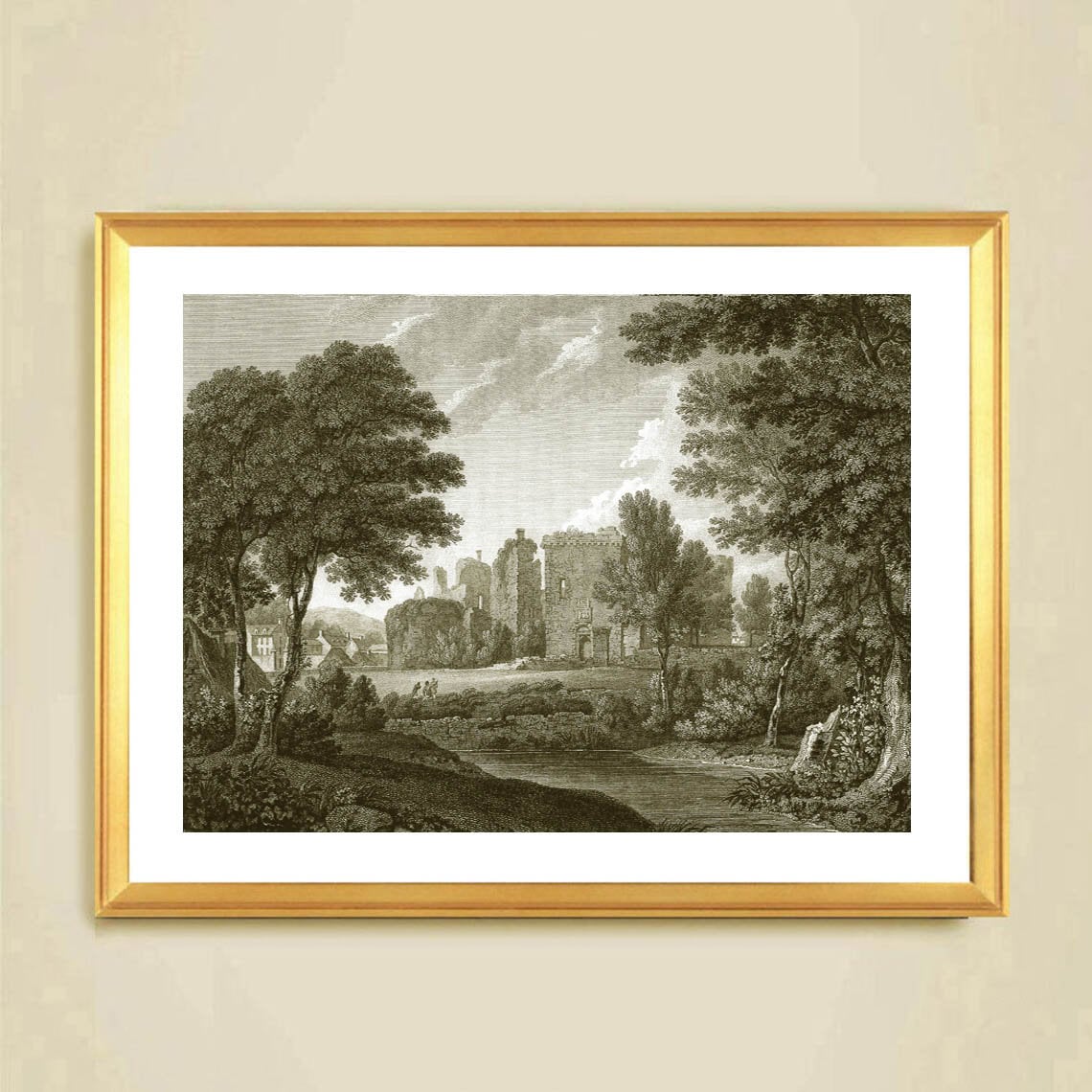 4 Set Vintage Drawing Prints. European Architectural Sketch - Etsy