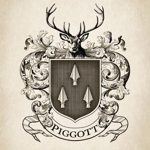 CUSTOM Family Crest-wedding Crest-surname Coat of Arms BIG CREST Home ...