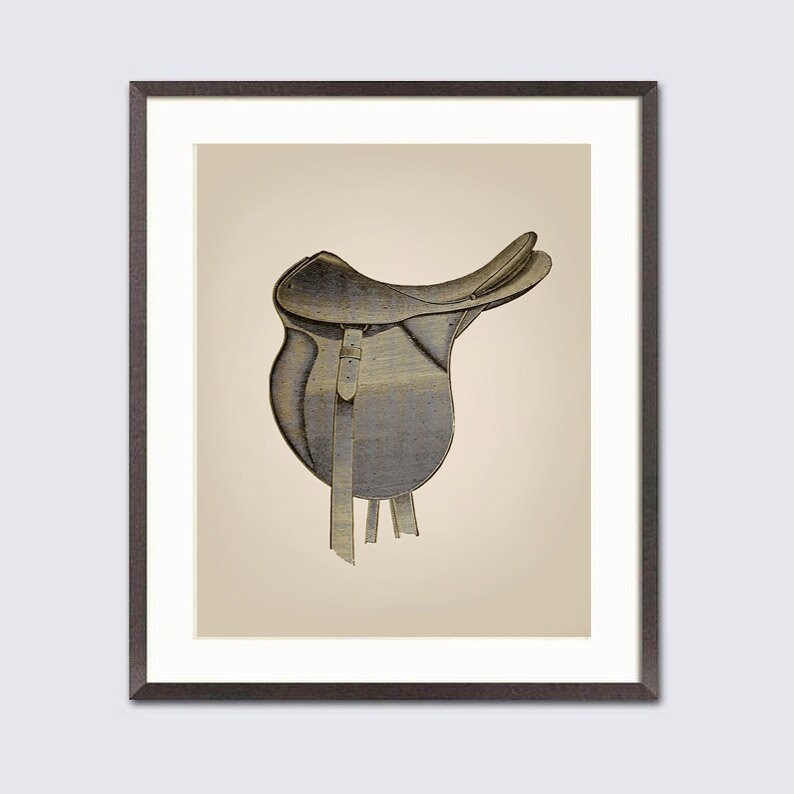 4 Set Horse Saddles Print, Equestrian Prints, Equestrian Decor, Vintage ...