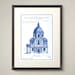 Architecture Prints in Blue, Classic Architecture Art, All 6 PRINTS for ...