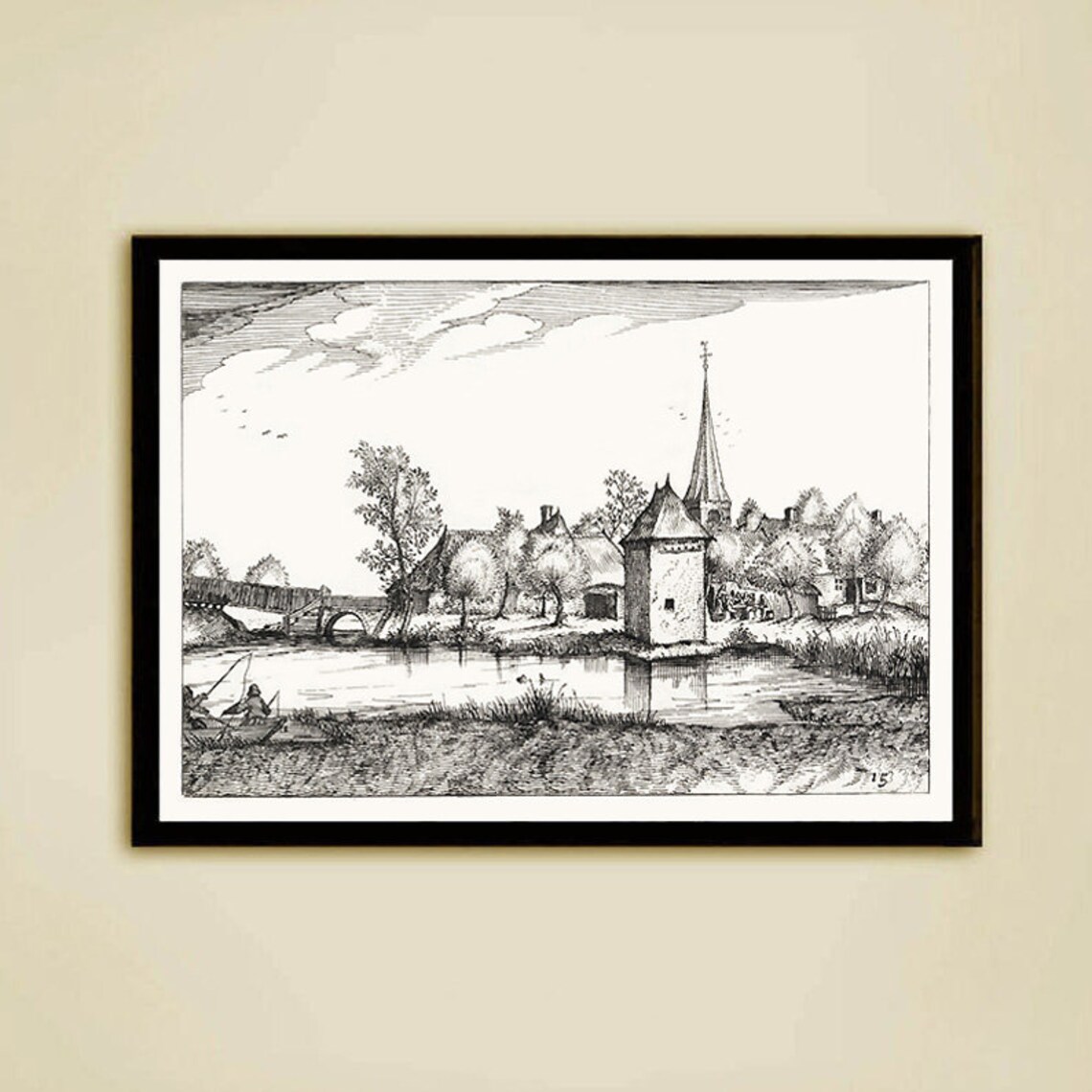 2 Set Vintage Drawing Prints. European Architectural Sketch - Etsy