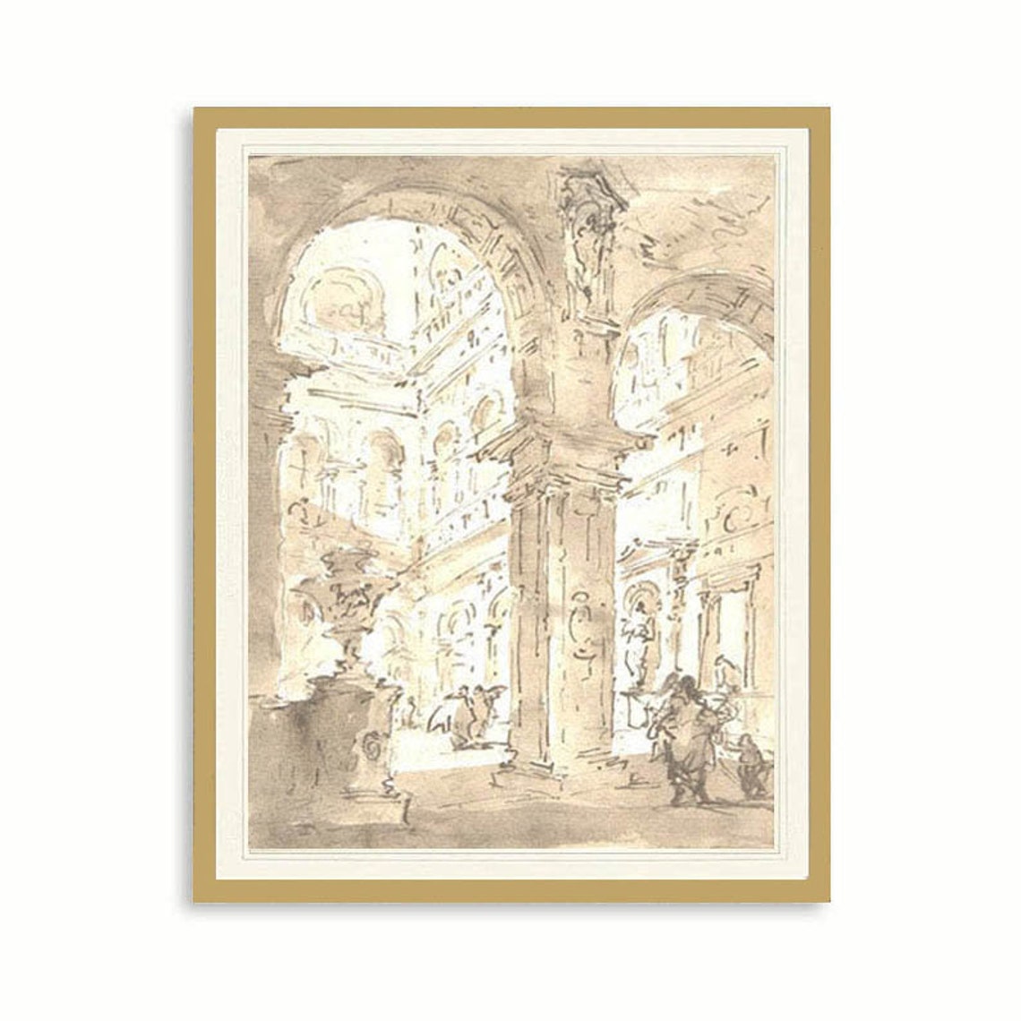 3 Set Vintage Drawing Art Prints. 1700's Architectural | Etsy