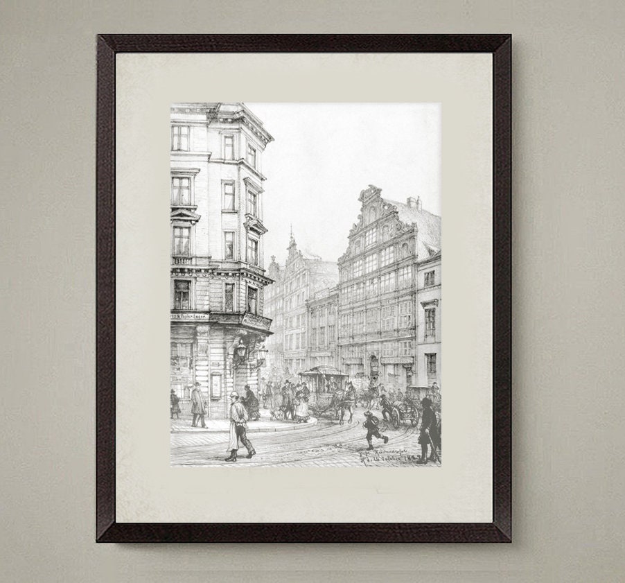3 Set Vintage Drawing Art Prints. Vintage Architectural Sketch - Etsy