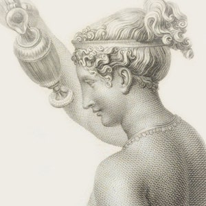 Prints Italian Female Figures, Beautiful 2 Engravings Roman Figures ...