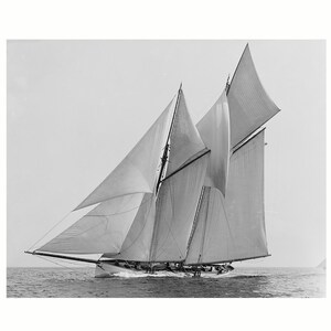 Sailboat Photo Prints Nautical Home Decor. Sloop Yachts of Late 1800's ...