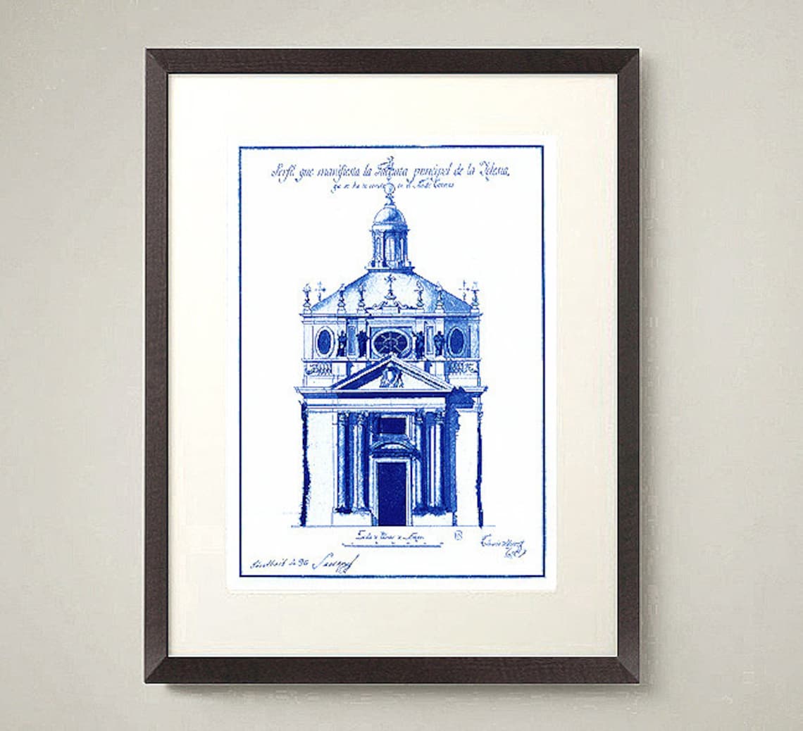 Architecture Prints in Blue Classic Architecture Art All 6 - Etsy