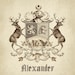 CUSTOM Family Crest-wedding Crest-surname Coat of Arms BIG CREST Home ...