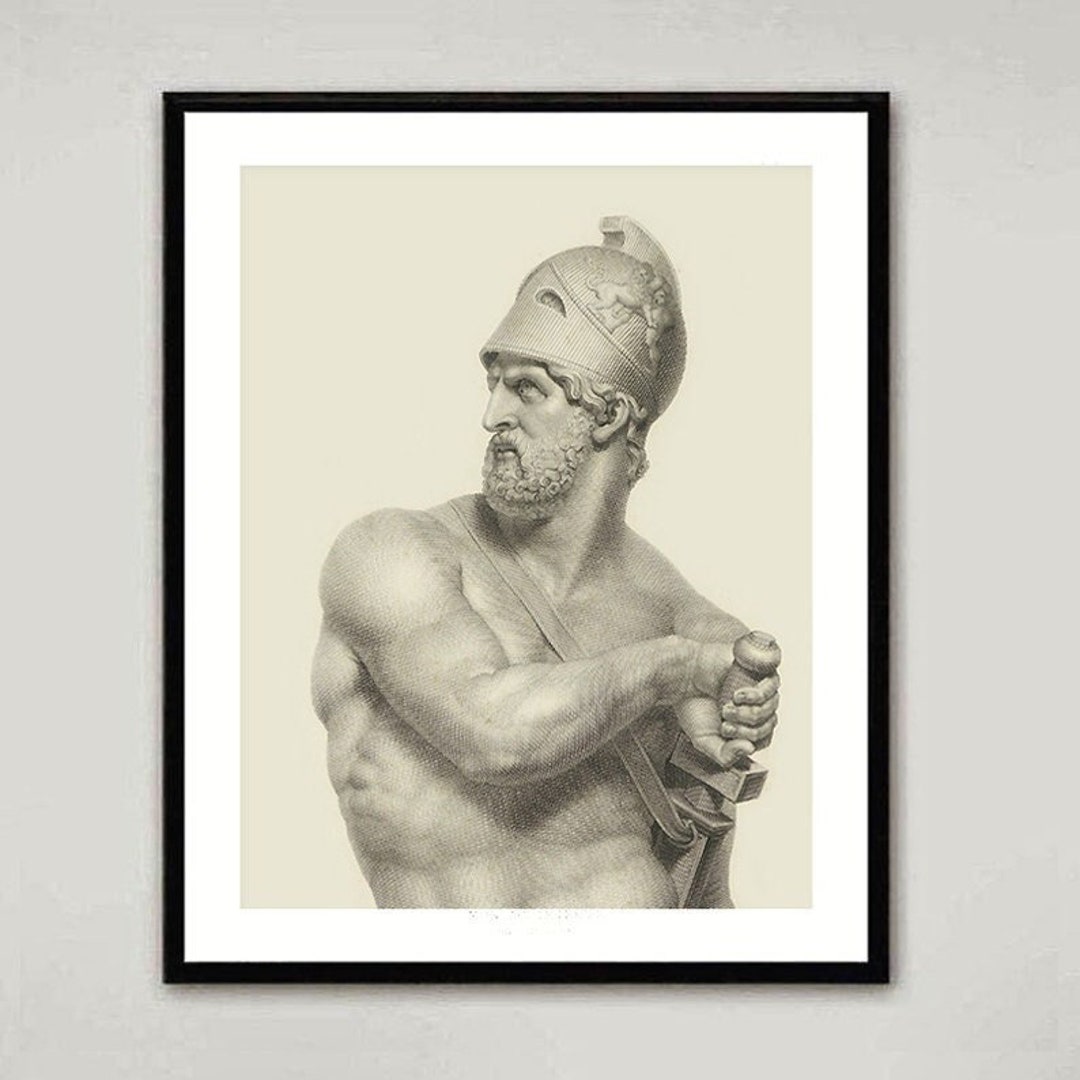 Engraving Roman Figure, Male Sculpture, Neoclassical Art Prints ...