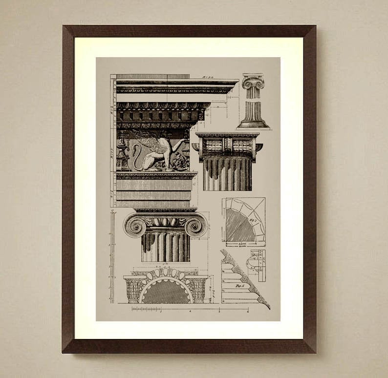4 Architecture Art Prints. Nice Classic Architectural Decor - Etsy
