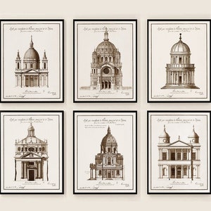 Architectural Prints 6 PRINTS One Low Price! Classic Architecture Art ...