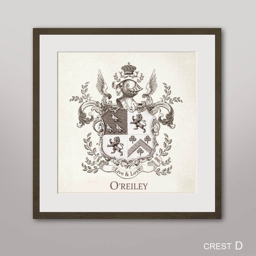 CUSTOM Family Crest-wedding Crest-surname Coat of Arms BIG - Etsy