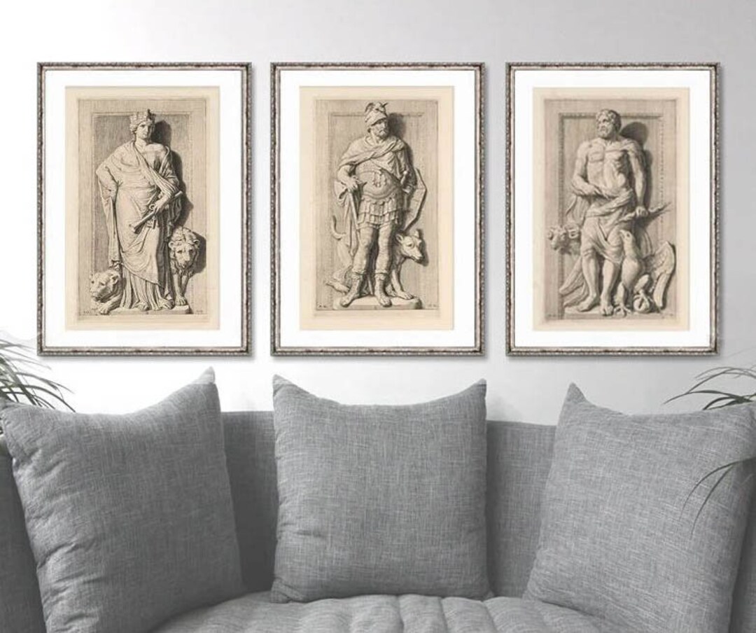 Greek and Roman Figures Art Prints, Neoclassical Decor, Set of 3 - Etsy