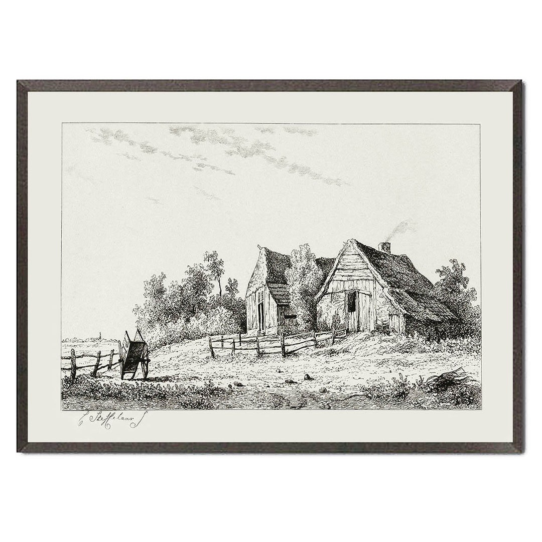 Old Barn Drawing Print, Barn Sketch , Country Landscape Prints ...