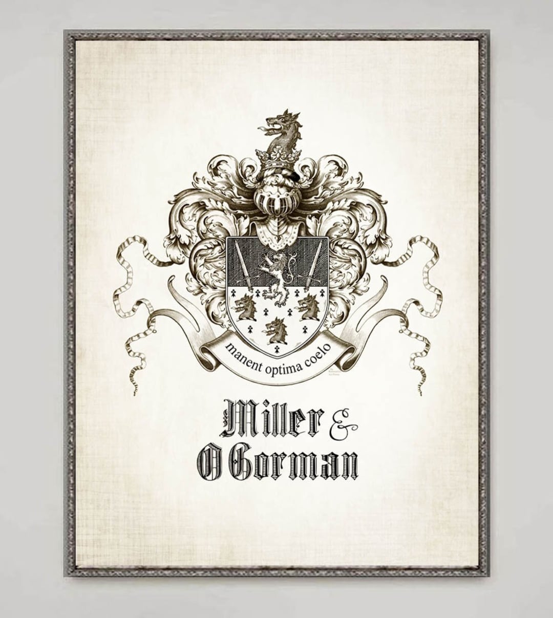 CUSTOM Family Crest-wedding Crest-surname Coat of Arms BIG - Etsy