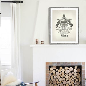 CUSTOM Family Crest-wedding Crest-surname Coat of Arms BIG CREST Home ...