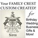 CUSTOM Family Crest-wedding Crest-surname Coat of Arms BIG CREST Home ...