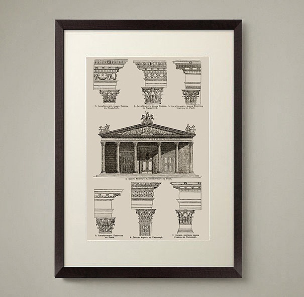 4 Set Classic Architecture Art Prints. Nice Architectural - Etsy