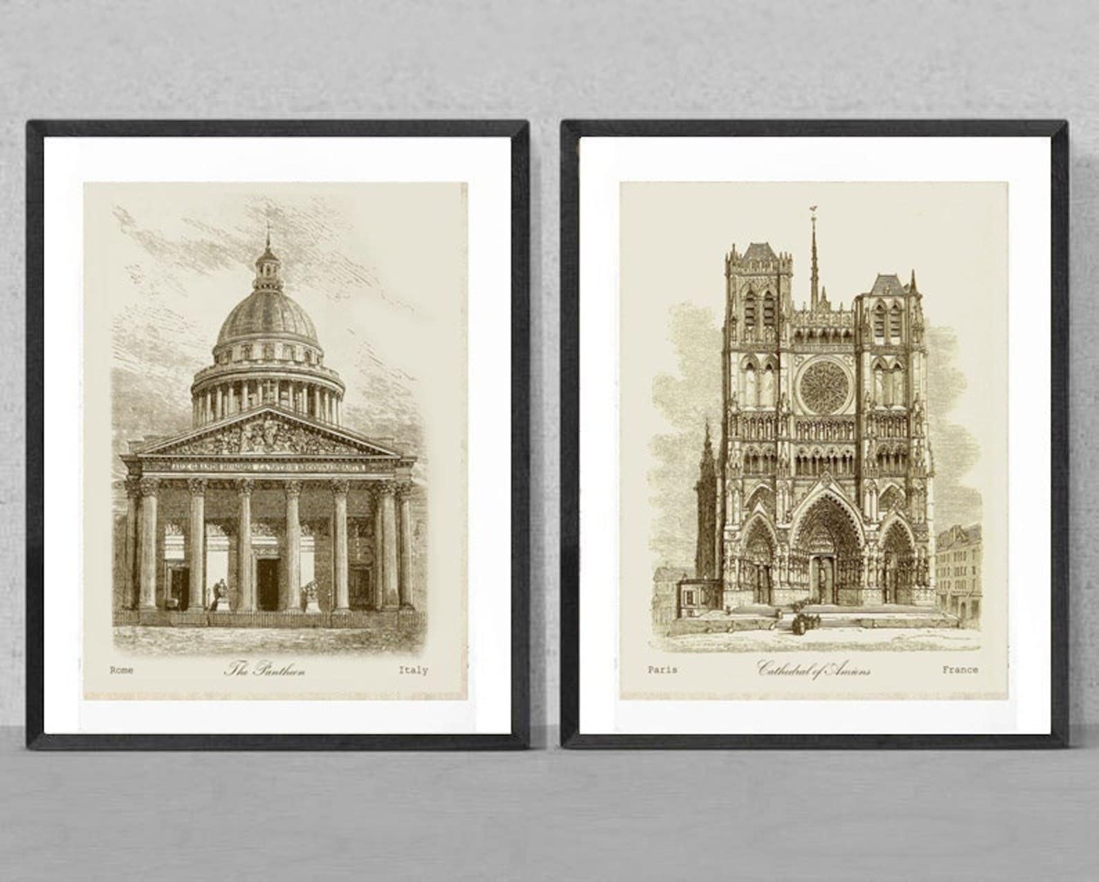 Vintage Cathedral Architecture Prints, Set of 6, Housewarming Gift - Etsy