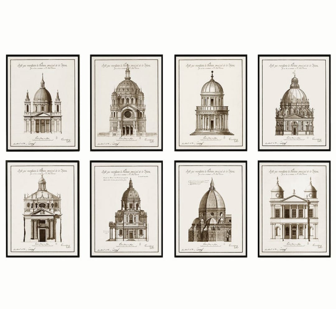 Classic Architecture Prints. ALL 8 PRINTS One Low Price! Classic ...