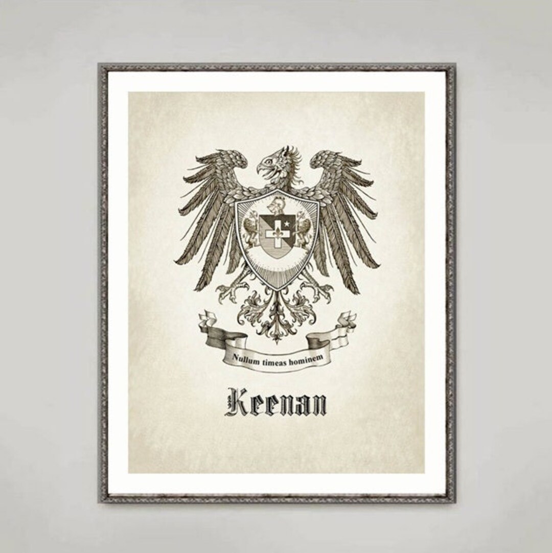 CUSTOM Family Crest-wedding Crest-surname Coat of Arms BIG CREST Home ...