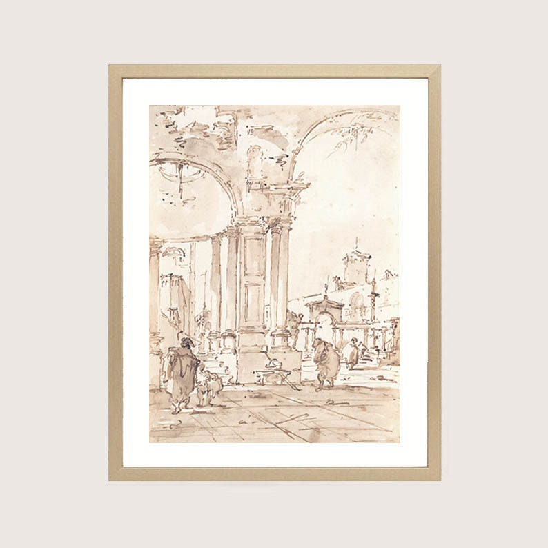 4 Set Vintage Drawing Art Prints. 1700's Architectural | Etsy