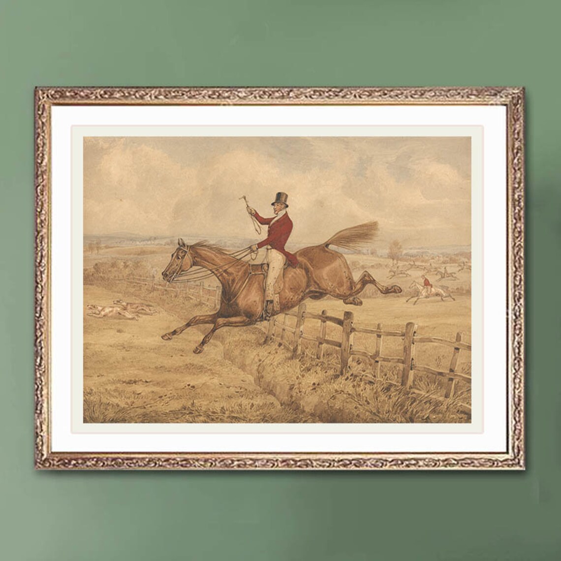 Fox Hunting Prints 2 Set, Fox Hunting Wall Art, Horse Prints, Fox Hound ...