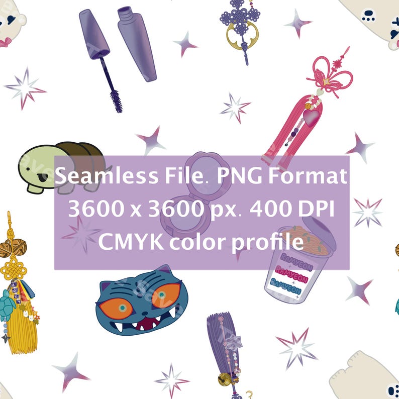 KPDH Huntrix Seamless File PNG Format Transparent Background- 1 Year ...