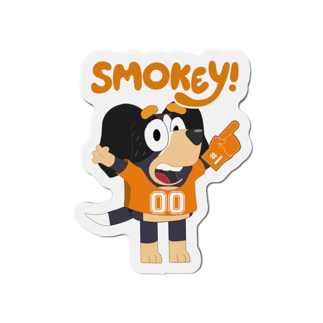 Tennessee Vols Bluey Style Art Smokey Dog Die-cut Magnets - Etsy