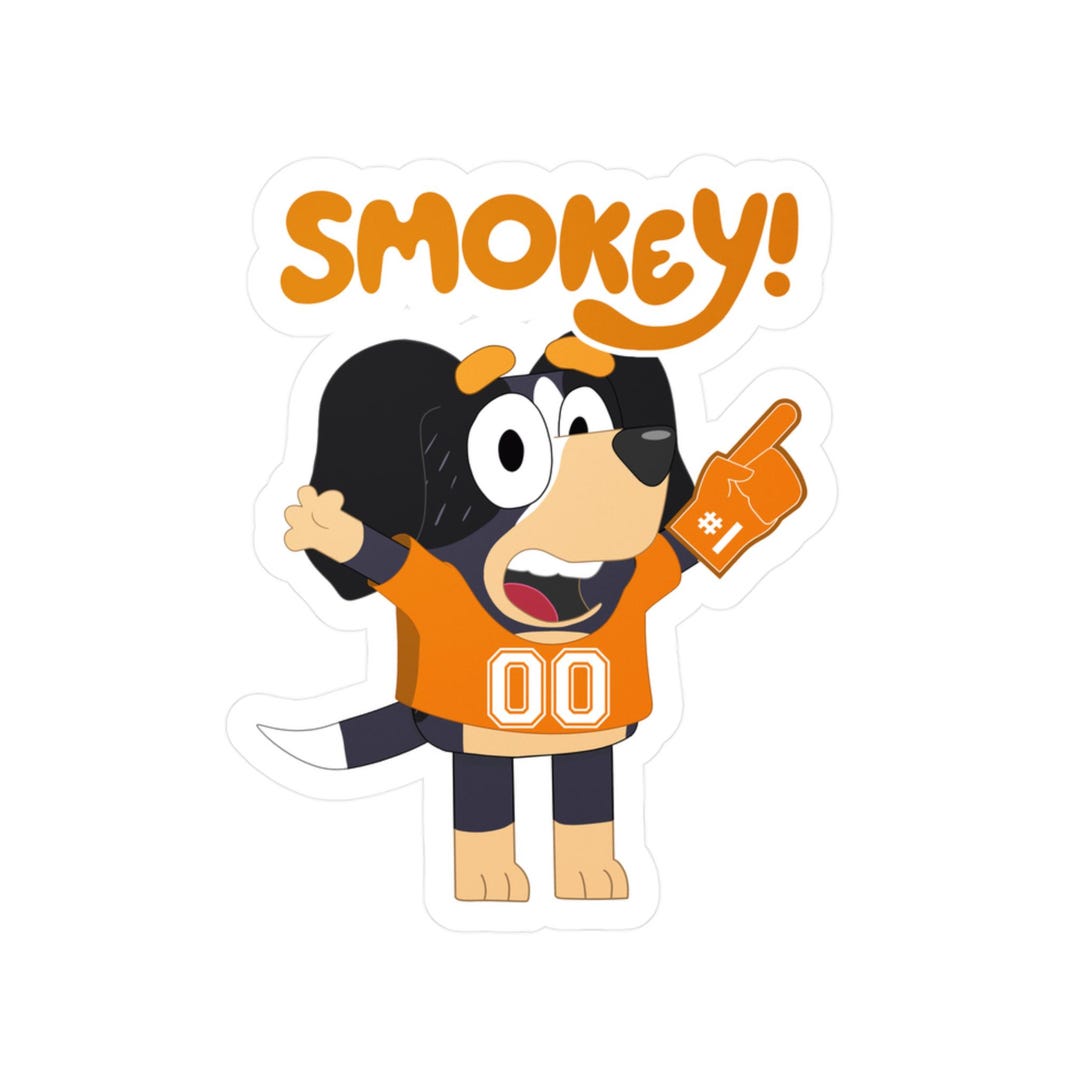 Bluey Style Art Smokey Dog Vinyl Decals Tennessee Volunteers - Etsy